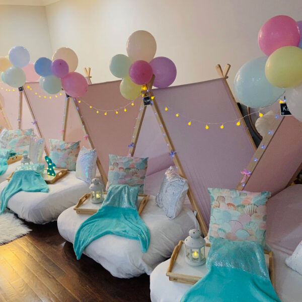 SLEEPOVER PARTY - Teepee sleepover party ideas