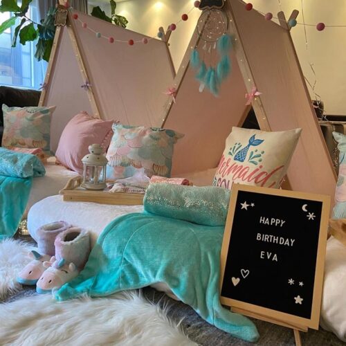 SLEEPOVER PARTY - Teepee sleepover party ideas