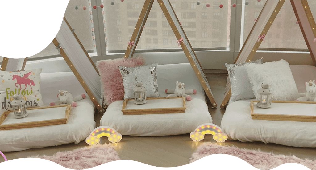 SLEEPOVER PARTY - Teepee sleepover party ideas